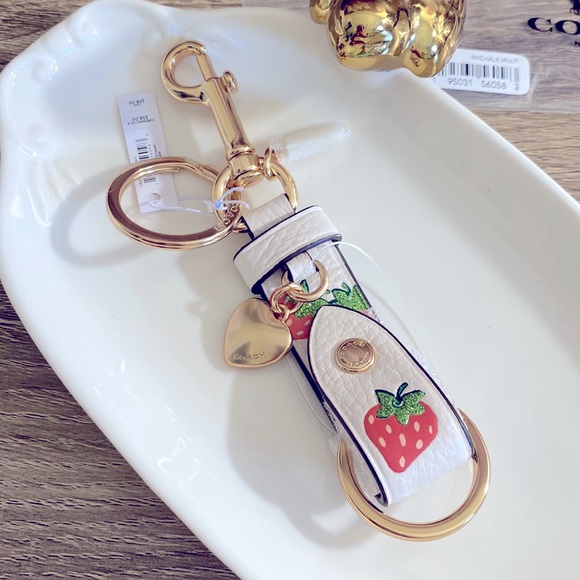 Coach | Accessories | Coach Strawberry Key Charm Nwt | Poshmark
